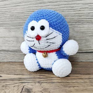 Handmade | Toys | Handmade Amigurumi Crochet Doraemon Doll | Poshmark